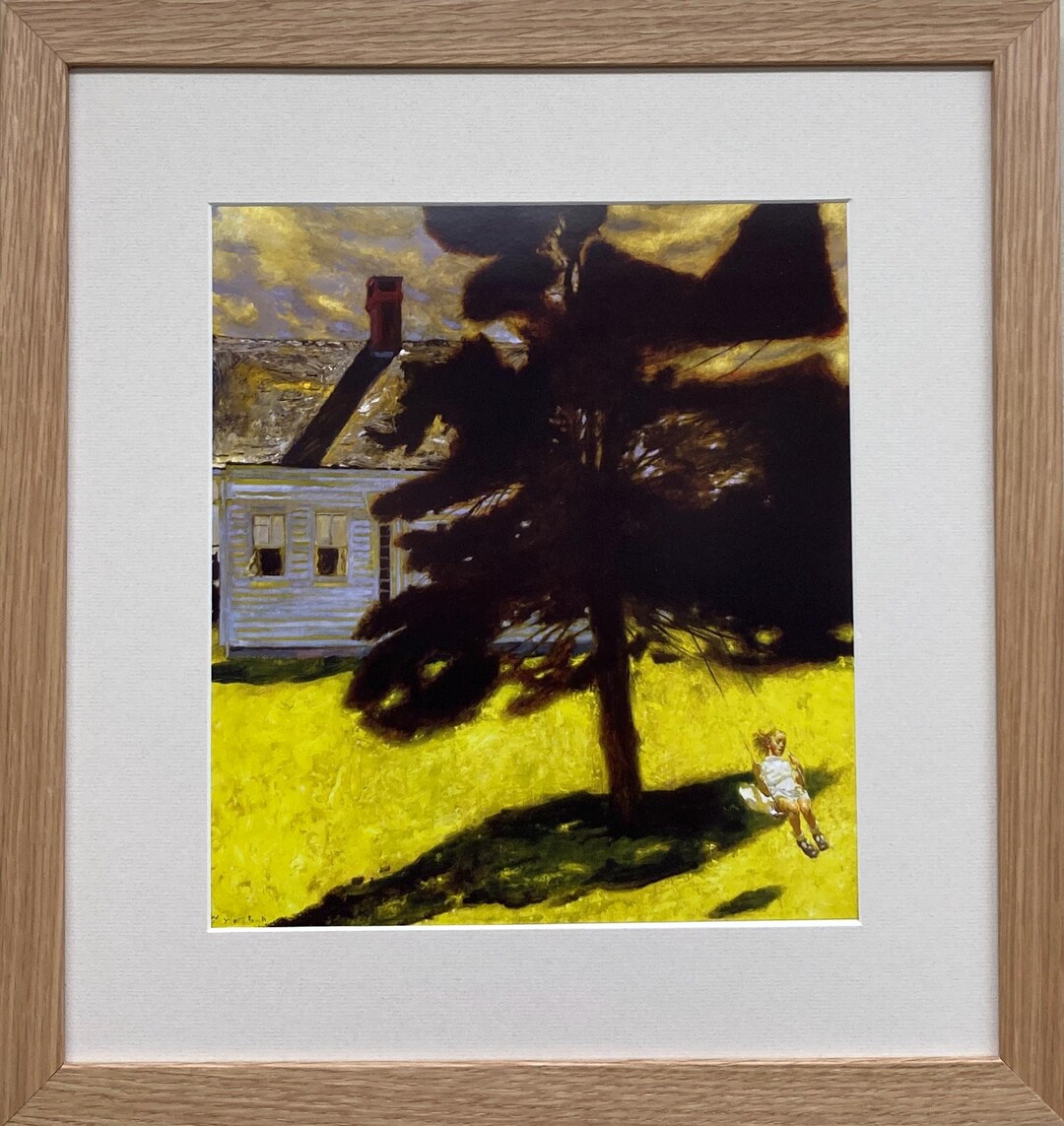 Jamie Wyeth "julia on the Swing" CUSTOM FRAMED Art Andrew Americana - Etsy