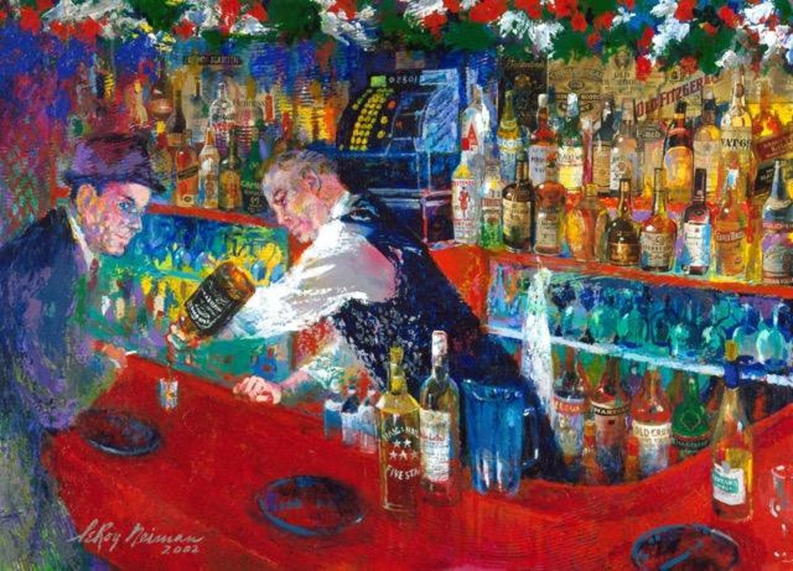 Leroy Neiman frank at Rao's NEW Poster Art Lithograph Sinatra Rat Pack ...