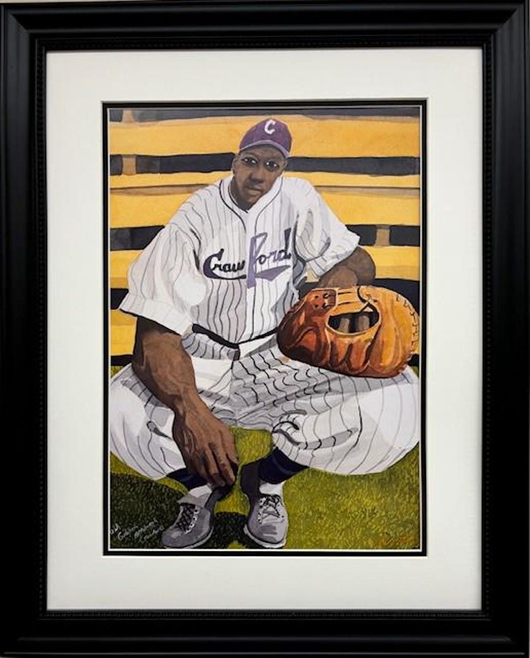 Dane Tilghman "josh Gibson- Pitt, Crawfords" Black Art Baseball Negro ...