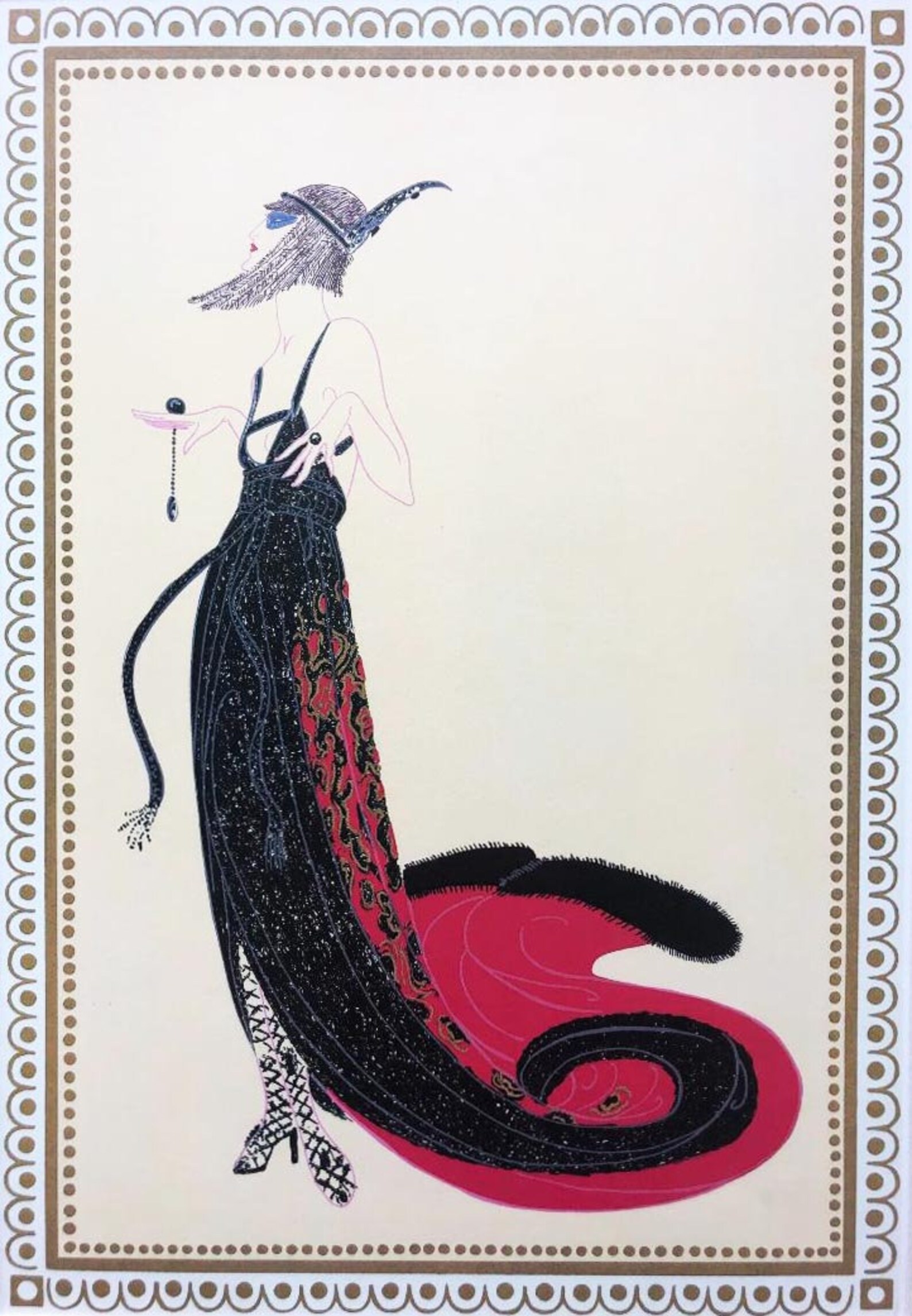 Erte "temptress,seductress, Black Magic & L'empanachee" 4 Framed Art - Etsy