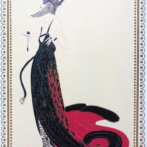 Erte "temptress,seductress, Black Magic & L'empanachee" 4 Framed Art - Etsy