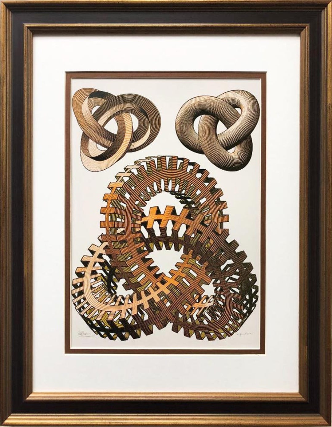 M.c.escher "knots" 1965 CUSTOM FRAMED Art - Etsy