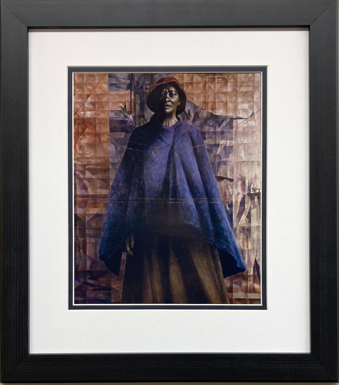 Charles Wilbert White mother Courage II, 1974 CUSTOM FRAMED Black Art ...