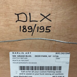 Anatoly Metlan "boats in Twilight" Framed Hand Signed & # Embellished ...