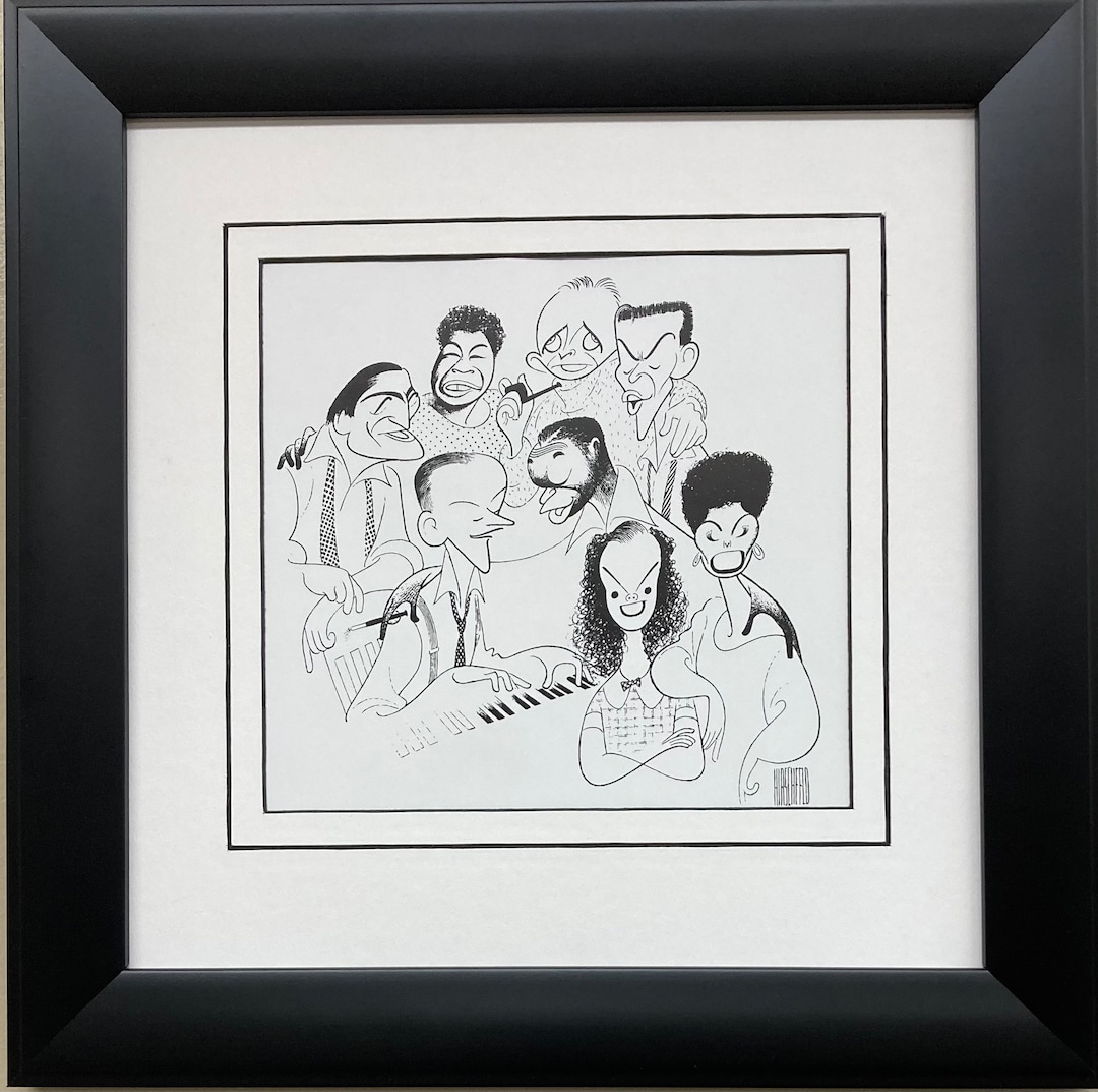 Al Hirschfeld "great American Singers '83 " CUSTOM FRAMED ART ...