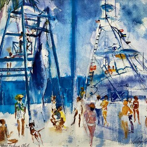 Leroy Neiman "bimini Big Game Fishing Club" FRAMED Art Print - Etsy