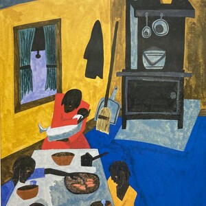 Jacob Lawrence "this is a Family Living in Harlem" New Custom Framed ...