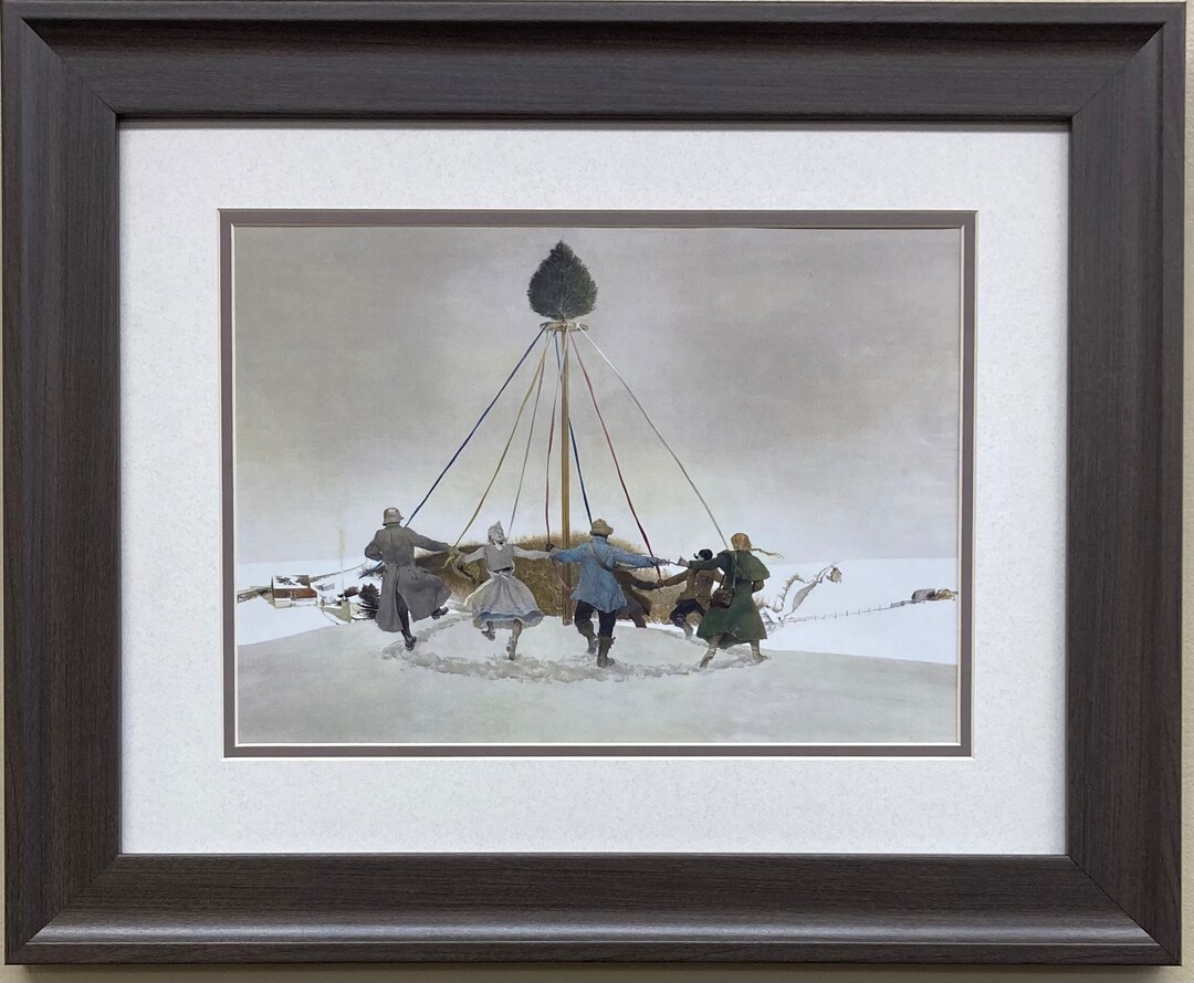 Andrew Wyeth "snow Hill '89" CUSTOM FRAMED Art Americana Rural Farm - Etsy