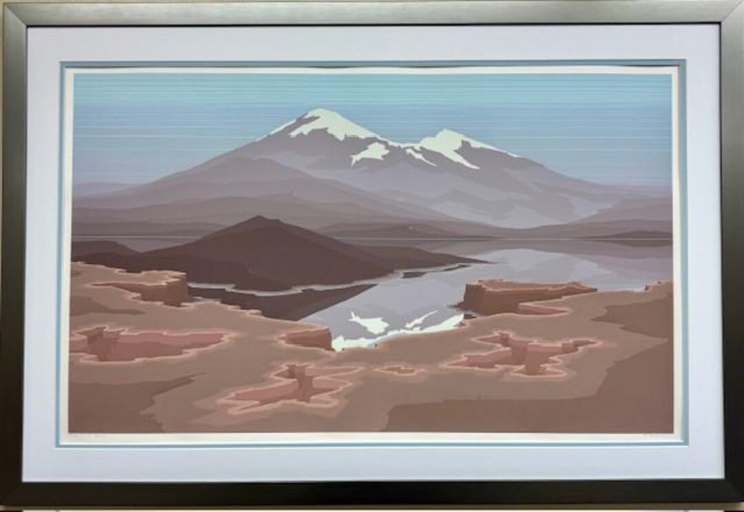 Jerry Schurr "mount St. Helen" Hand Signed & # Framed Serigraph Art ...