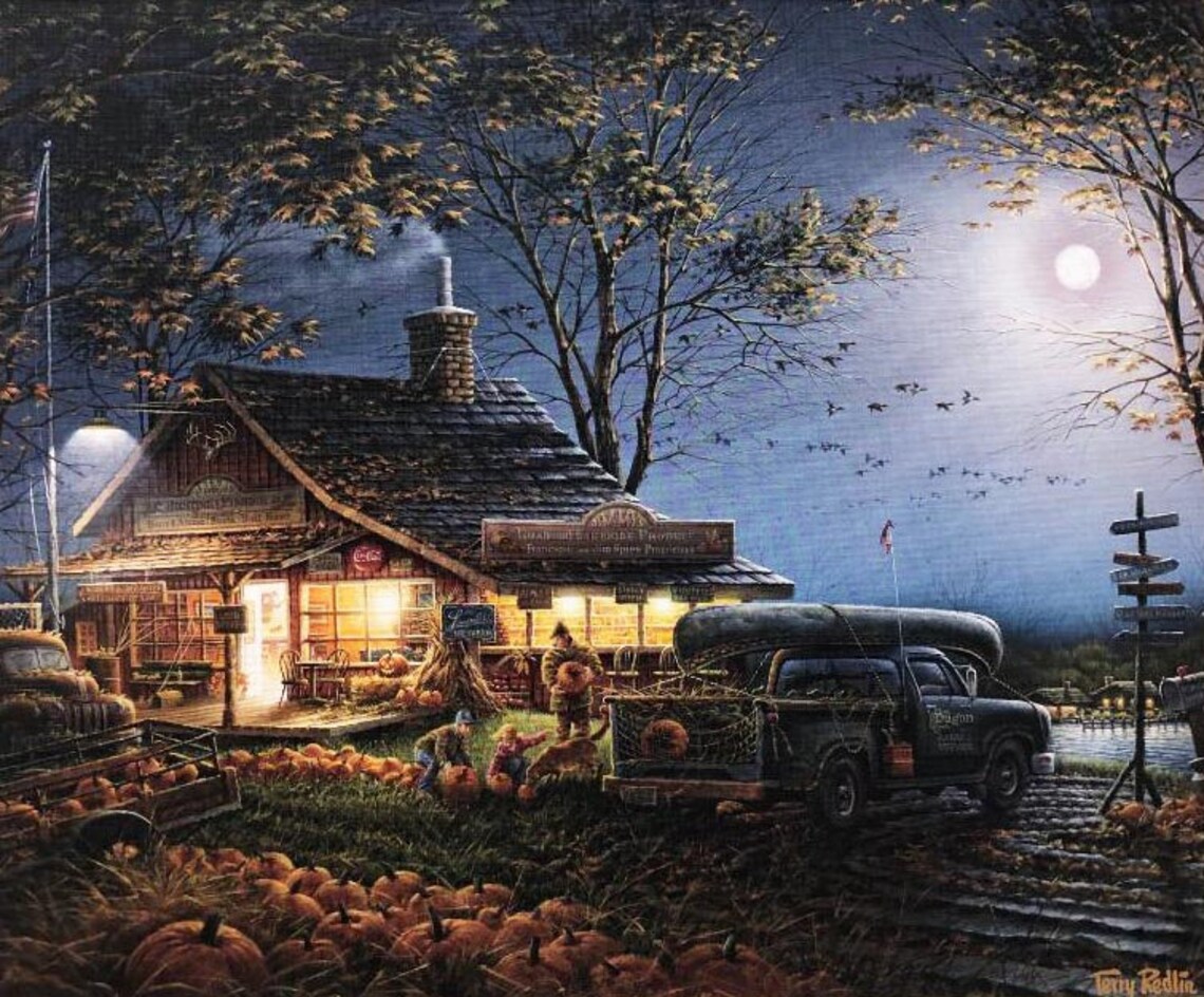 Terry Redlin autumn Traditions CUSTOM FRAMED | Etsy