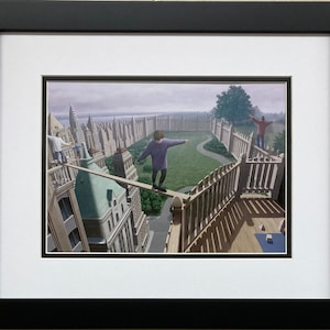 Rob Gonsalves " High Park Pickets " Newly Custom Framed Art Print Magic Realism - Etsy