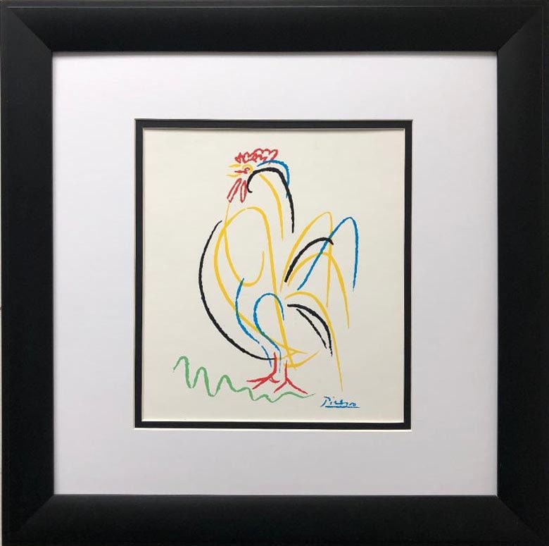 Pablo Picasso rooster CUSTOM FRAMED Serigraph | Etsy