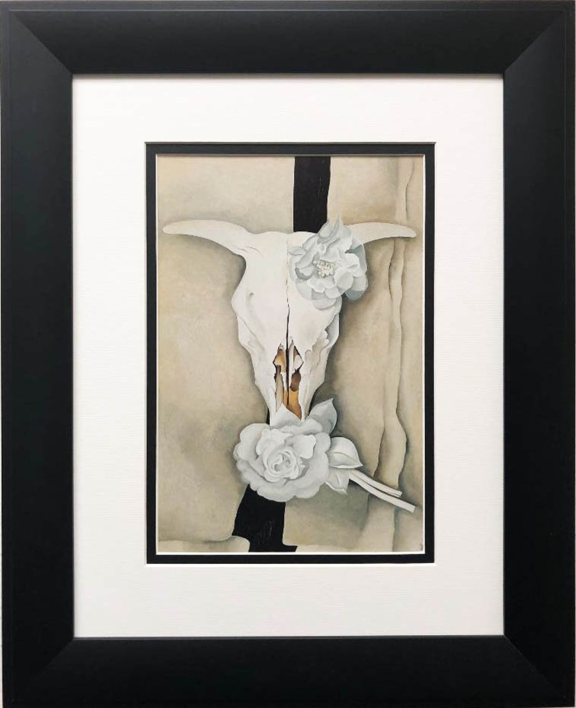 Georgia O'keeffe cow's Skull With Calico - Etsy Hong Kong