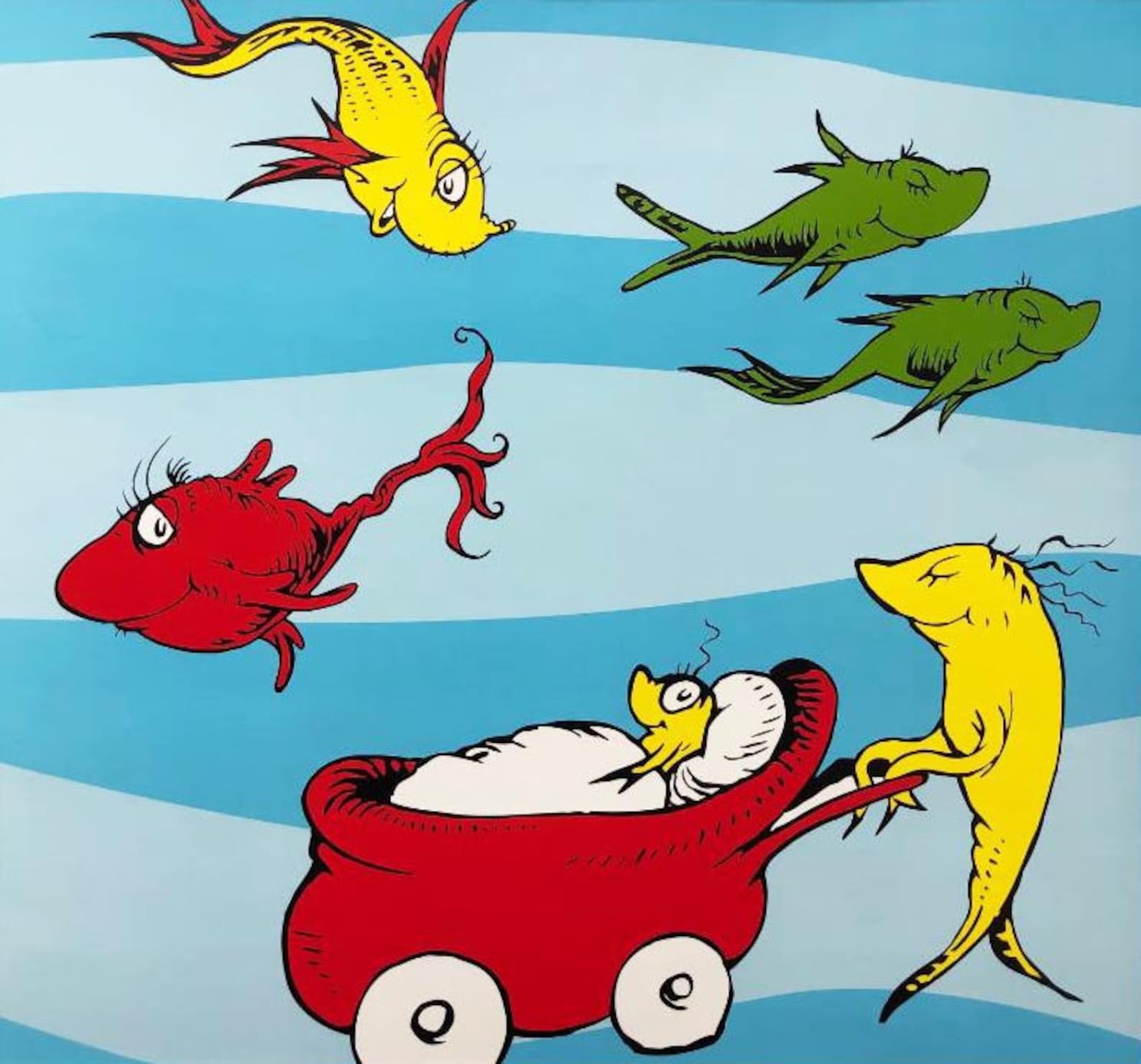 Dr. Seuss one Fish Two Fish Red Fish Blue Fish | Etsy