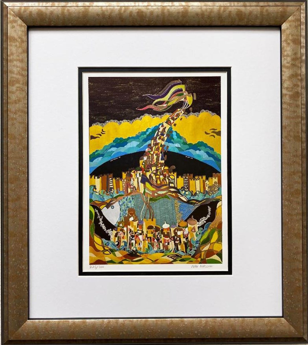 Ilan Hasson "tower of Babel" FRAMED Signed & # Art - Etsy