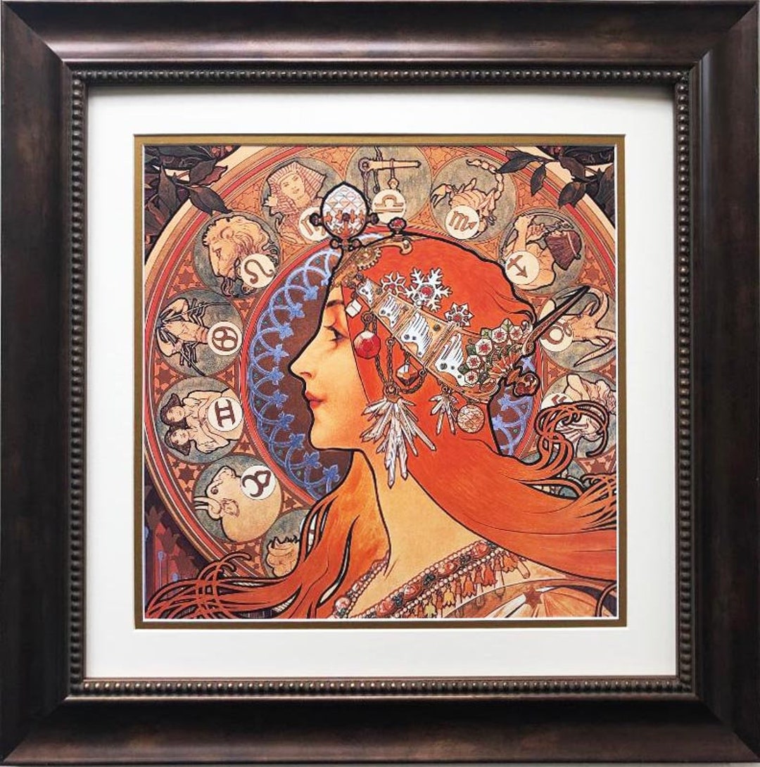 Alphonse Mucha "zodiac" 1896(detail) FRAMED ART - Etsy
