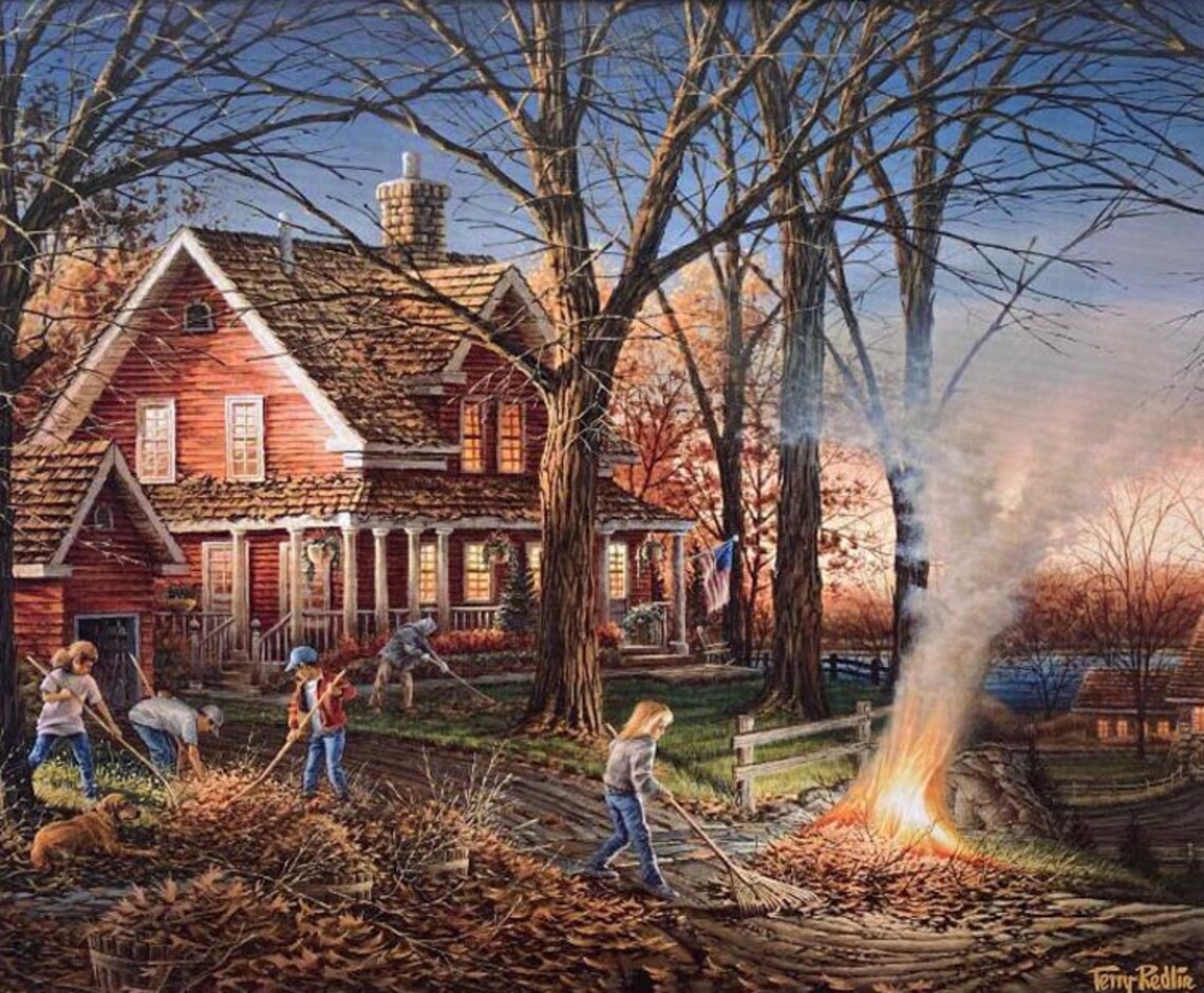 Terry Redlin autumn Evening CUSTOM FRAMED Art - Etsy Sweden