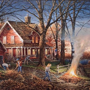 Terry Redlin autumn Evening CUSTOM FRAMED Art - Etsy Sweden