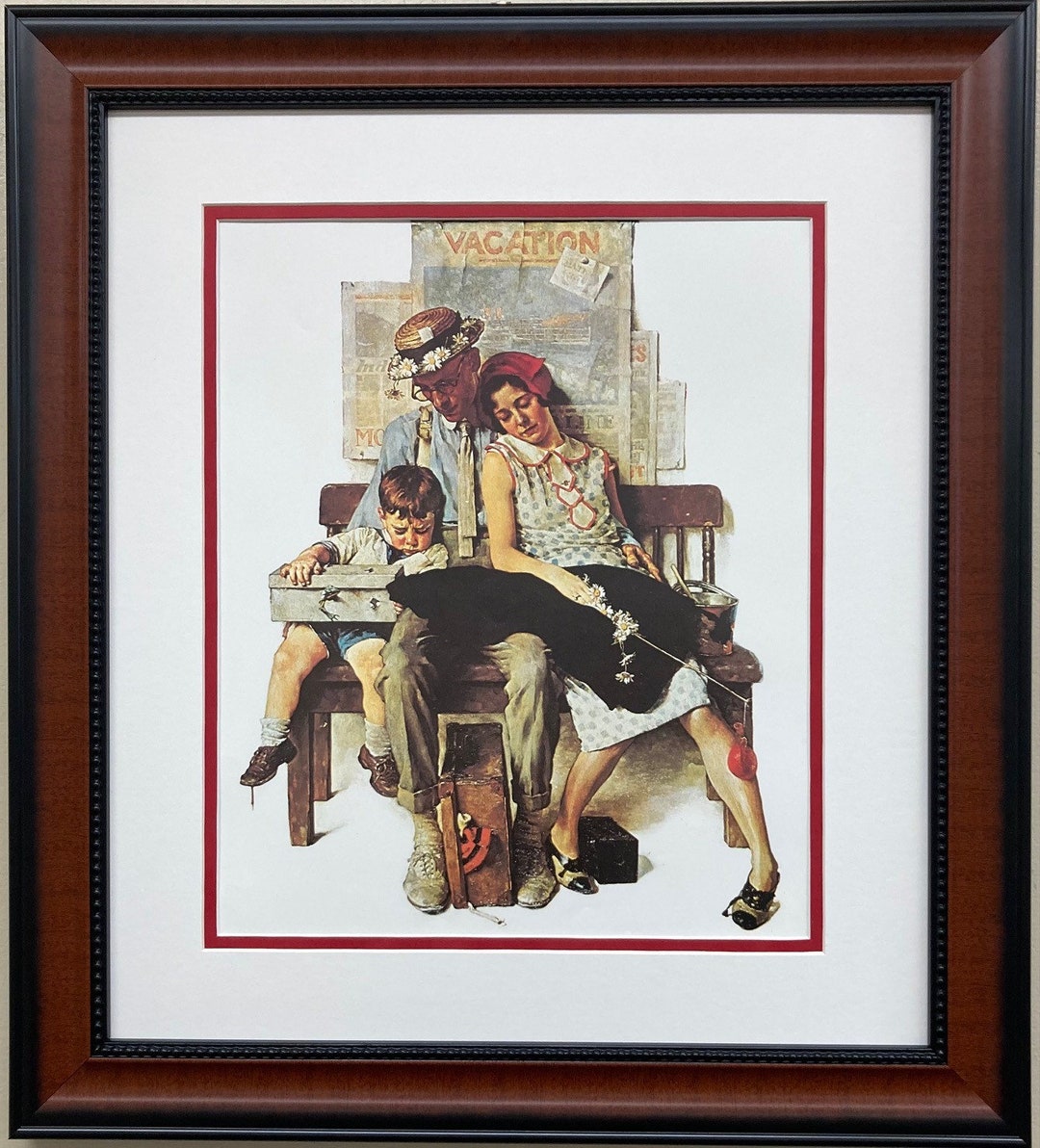 Norman Rockwell "home From Vacation 1930" CUSTOM FRAMED Art Print ...