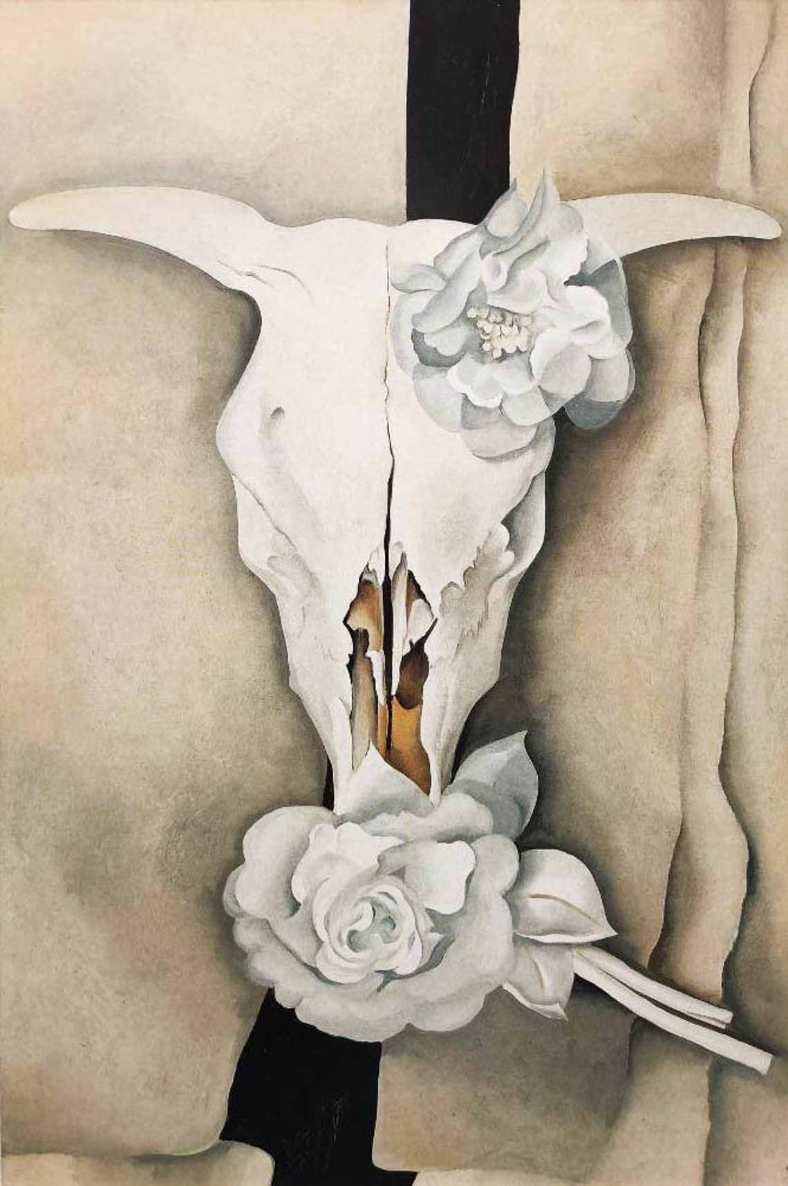 Georgia O'keeffe cow's Skull With Calico | Etsy