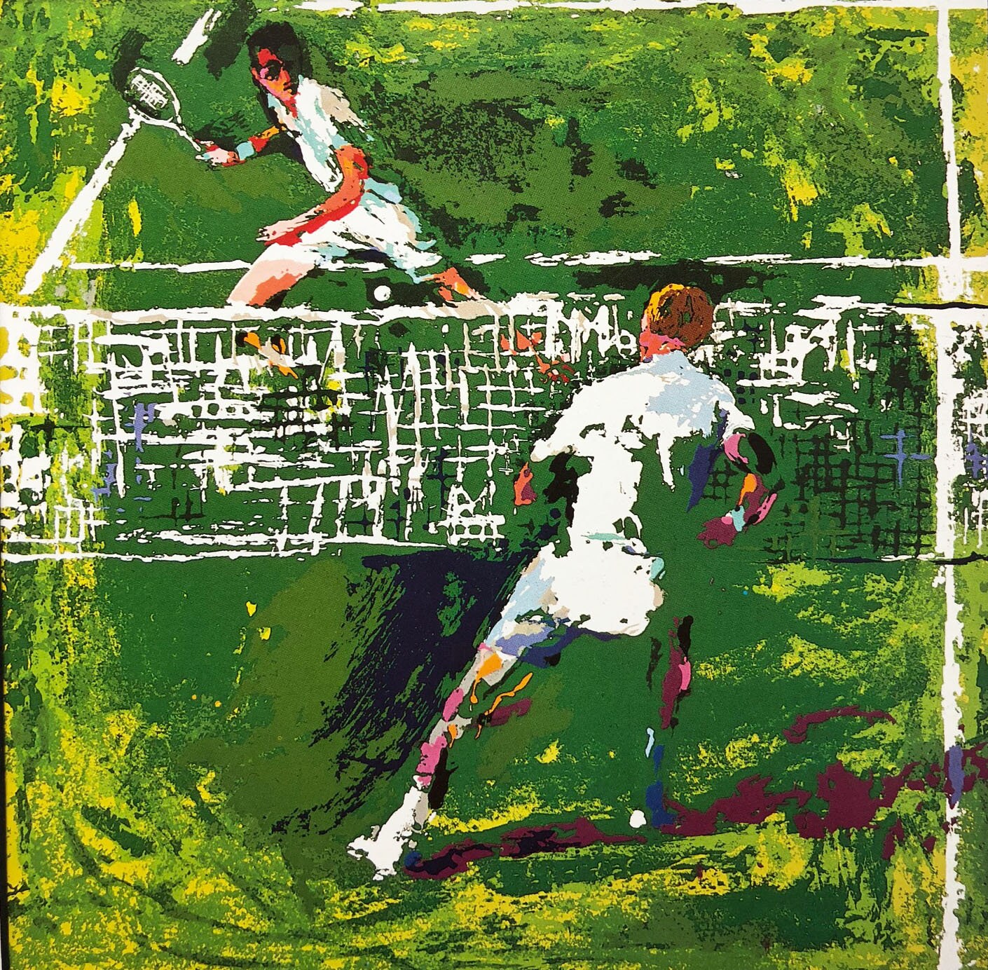 Leroy Neiman tennis Players Art Print | Etsy