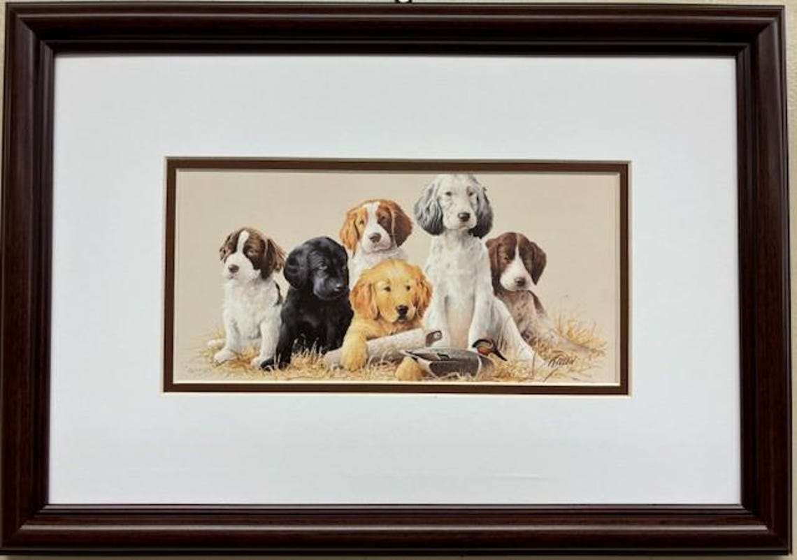 James Killen "school Daze" New CUSTOM FRAMED Art Dogs Puppies - Etsy