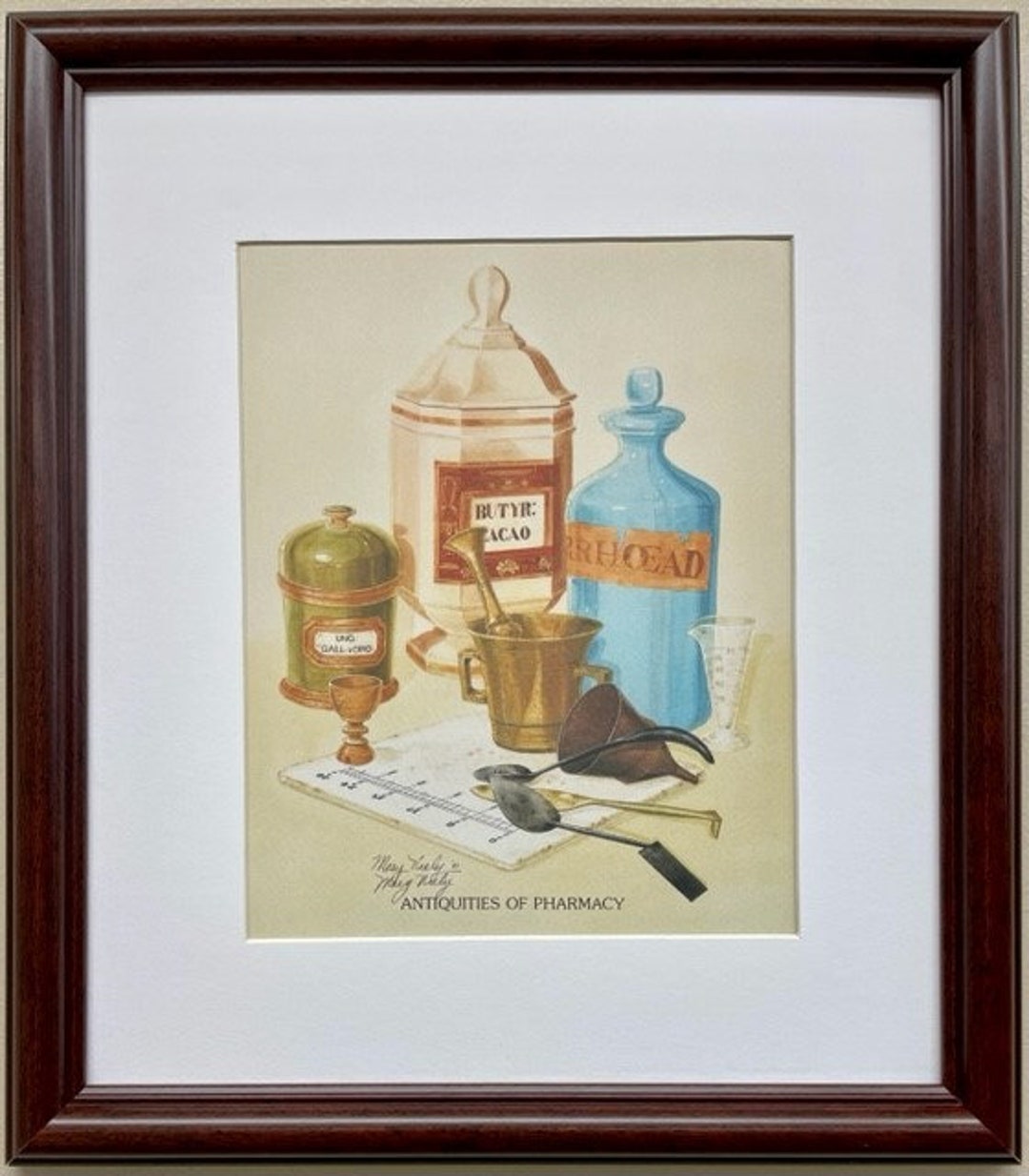 Mary Neely "antiquities of Pharmacy" Hand Signed Offset Lithograph ...