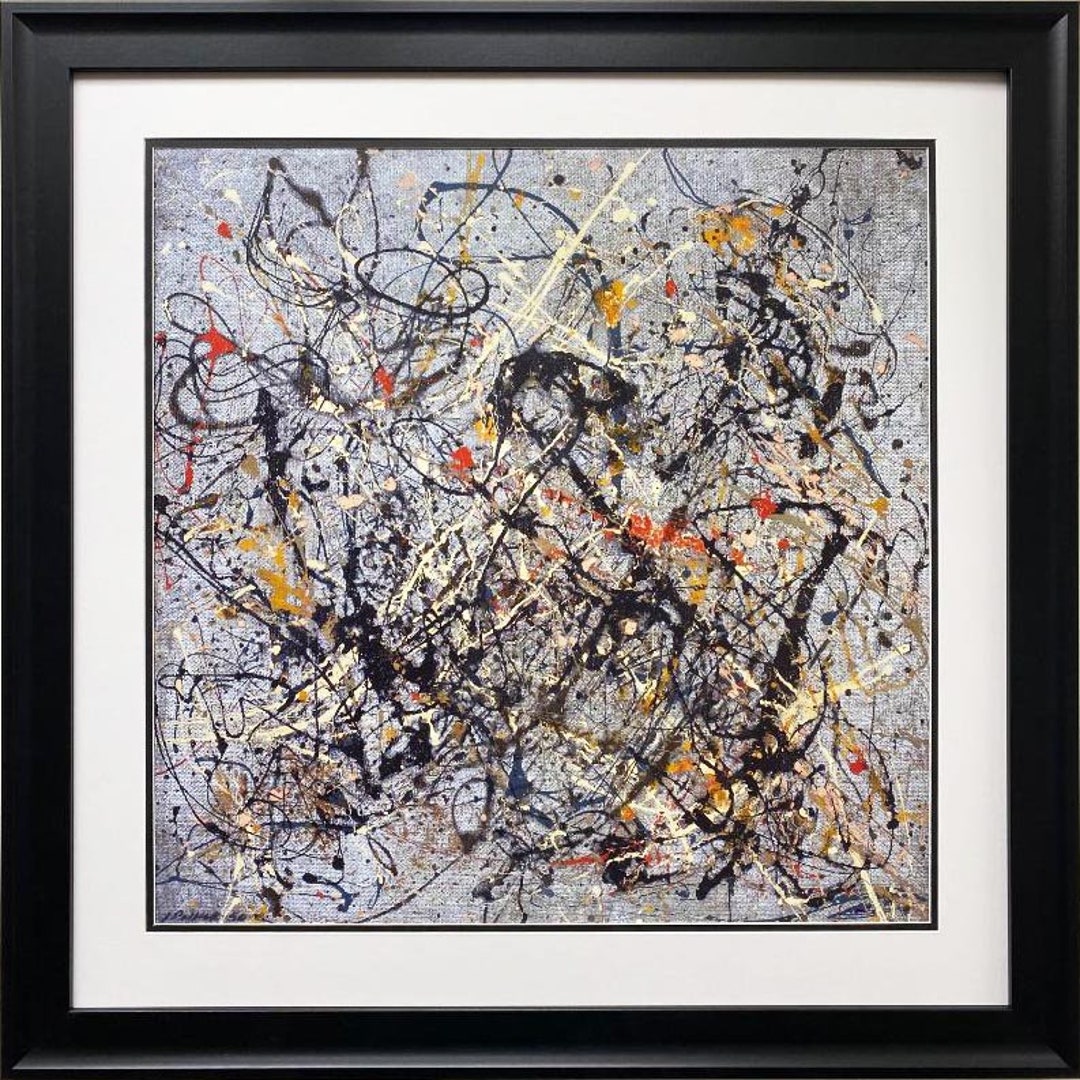 Jackson Pollack "number 18" CUSTOM FRAMED Art - Etsy
