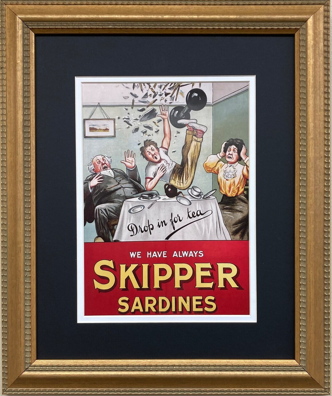 Vintage Mini Food & Drink Poster "skipper Sardines,circa 1910" New ...
