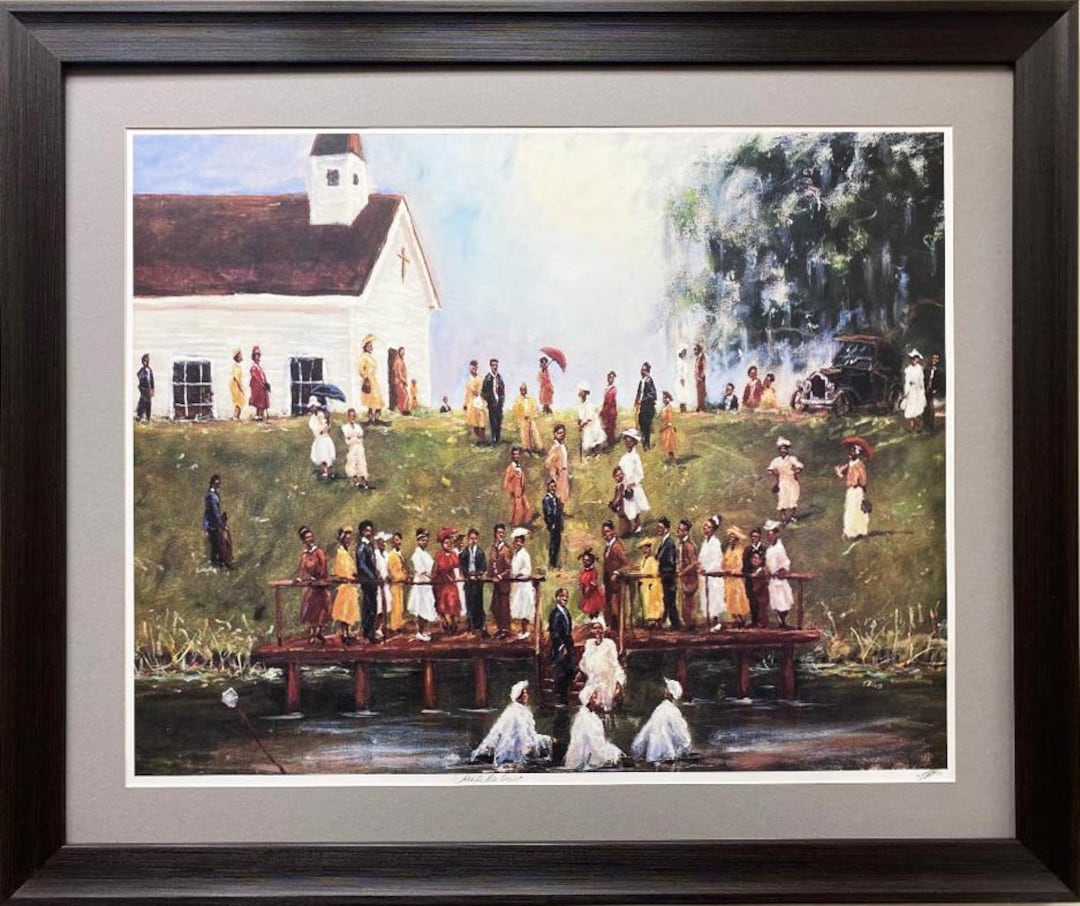 Ted Ellis "guide Me Over" Hand Signed FRAMED African American Art - Etsy
