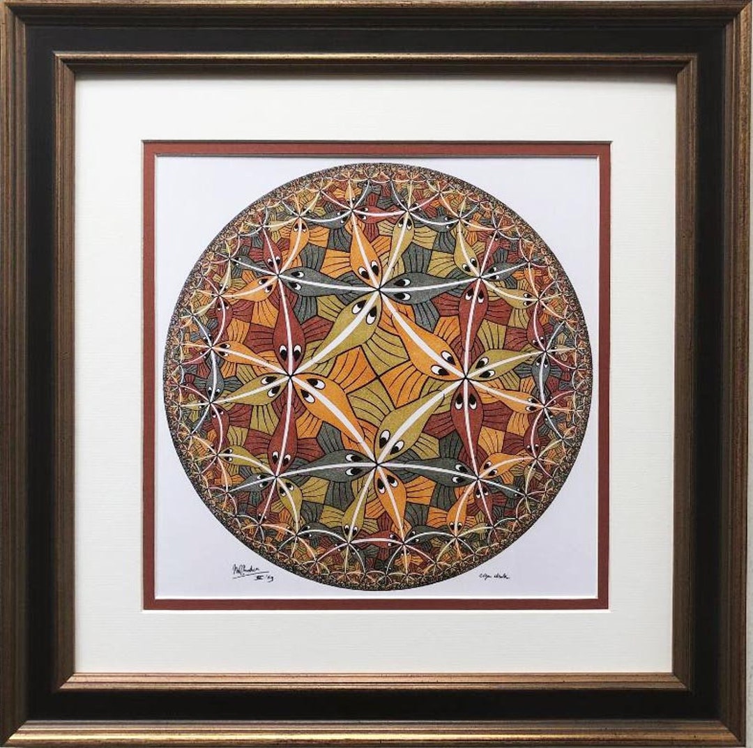 M.c.escher "circle Limit Iii" CUSTOM FRAMED Art - Etsy