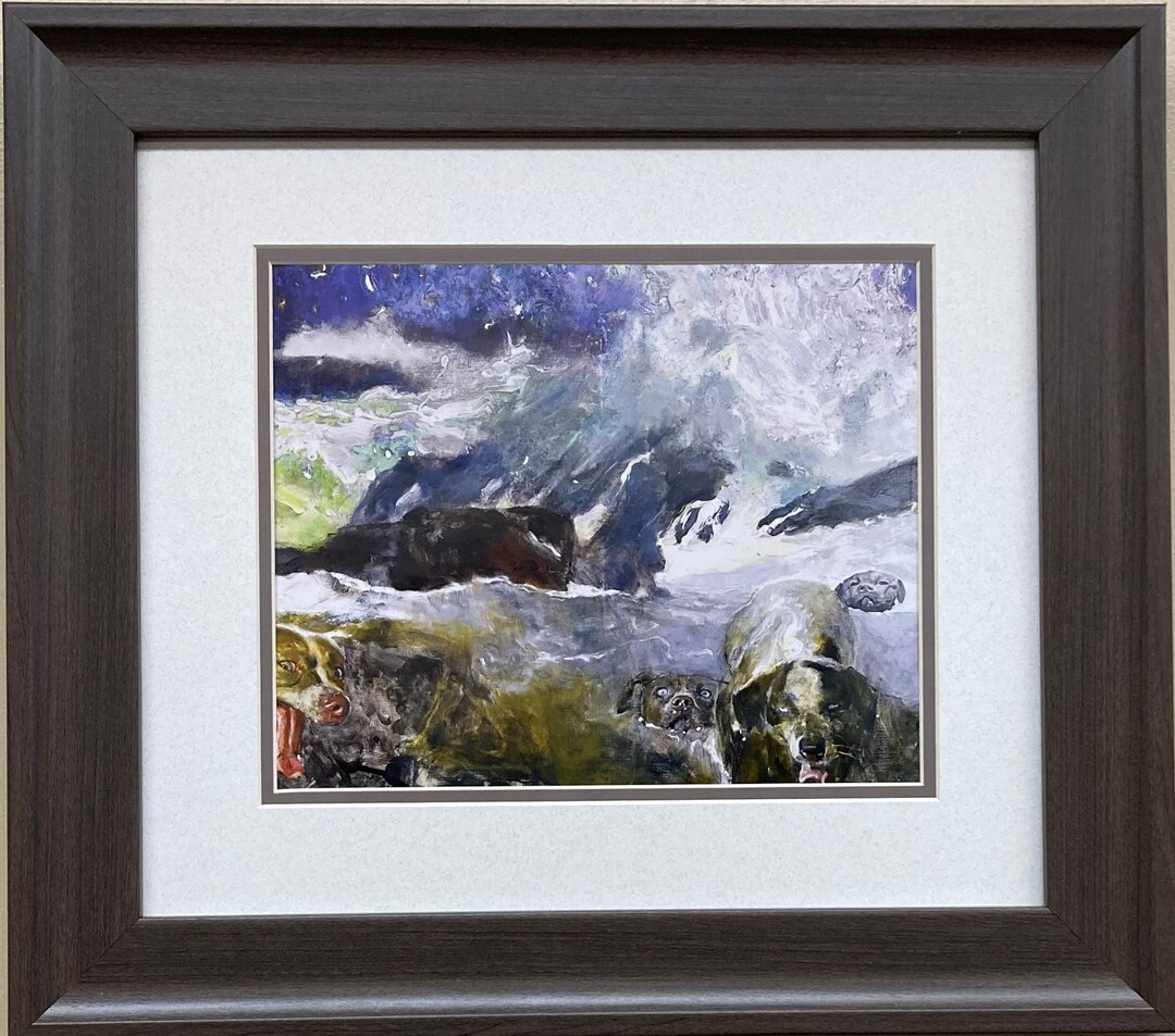 Jamie Wyeth "more Swimdogs'22" CUSTOM FRAMED Art Andrew Americana - Etsy