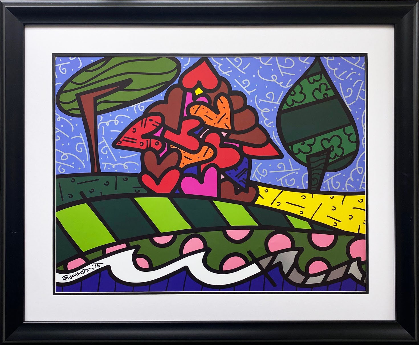 Romero Britto HOUSE OF LOVE New Custom Framed Pop | Etsy