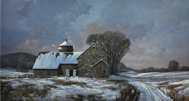 Gerald Lubeck "farm Road" Hand Signed Limited Edition Framed Farm ...