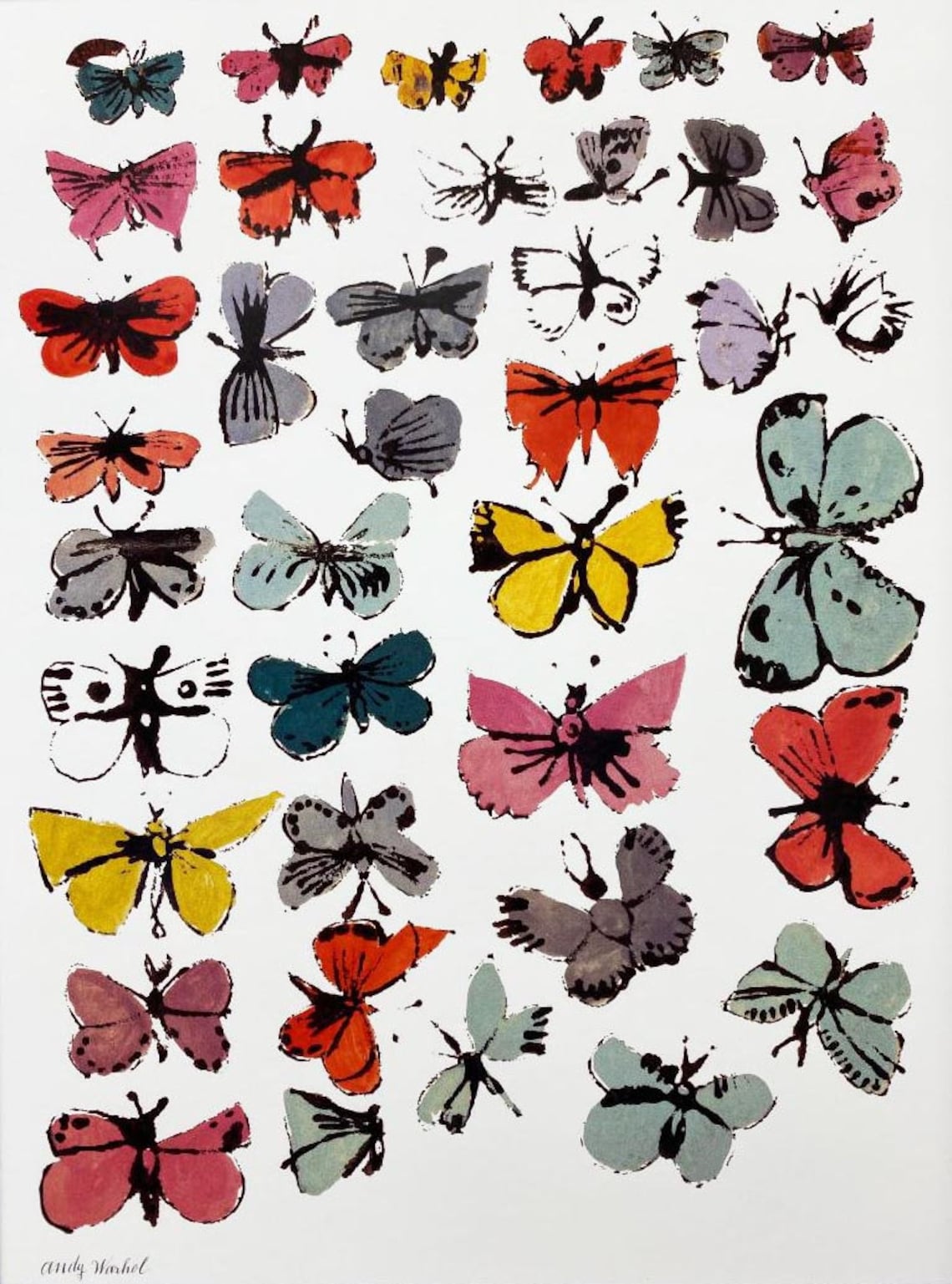 Andy Warhol butterflies 1955 CUSTOM FRAMED Pop Art - Etsy
