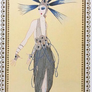 Erte "temptress,seductress, Black Magic & L'empanachee" 4 Framed Art - Etsy