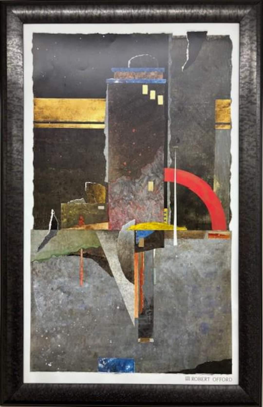Robert Offord "new City Rising" Custom Framed Abstract Modernist Art ...