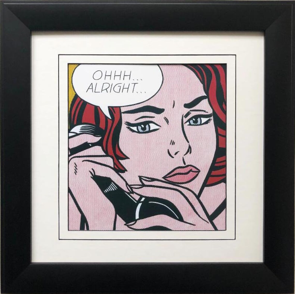 Roy Lichtenstein ohhh...alright... CUSTOM FRAMED | Etsy