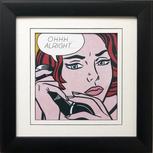 Roy Lichtenstein "ohhh...alright..." CUSTOM FRAMED Pop Art Lithograph ...