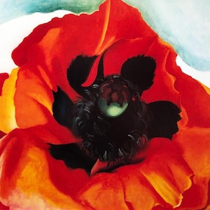 Georgia O'keeffe "poppy" Custom Framed Art - Etsy