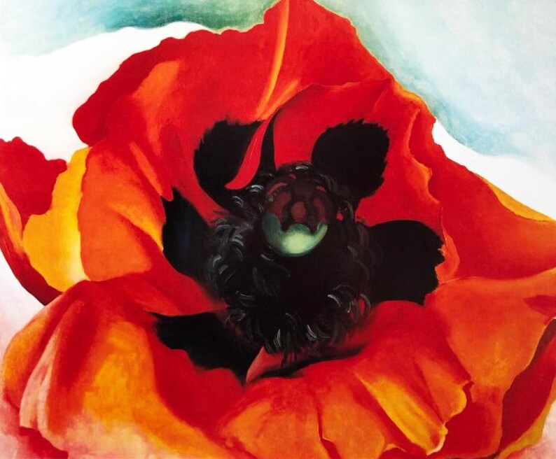 Georgia O'keeffe "poppy" Custom Framed Art - Etsy