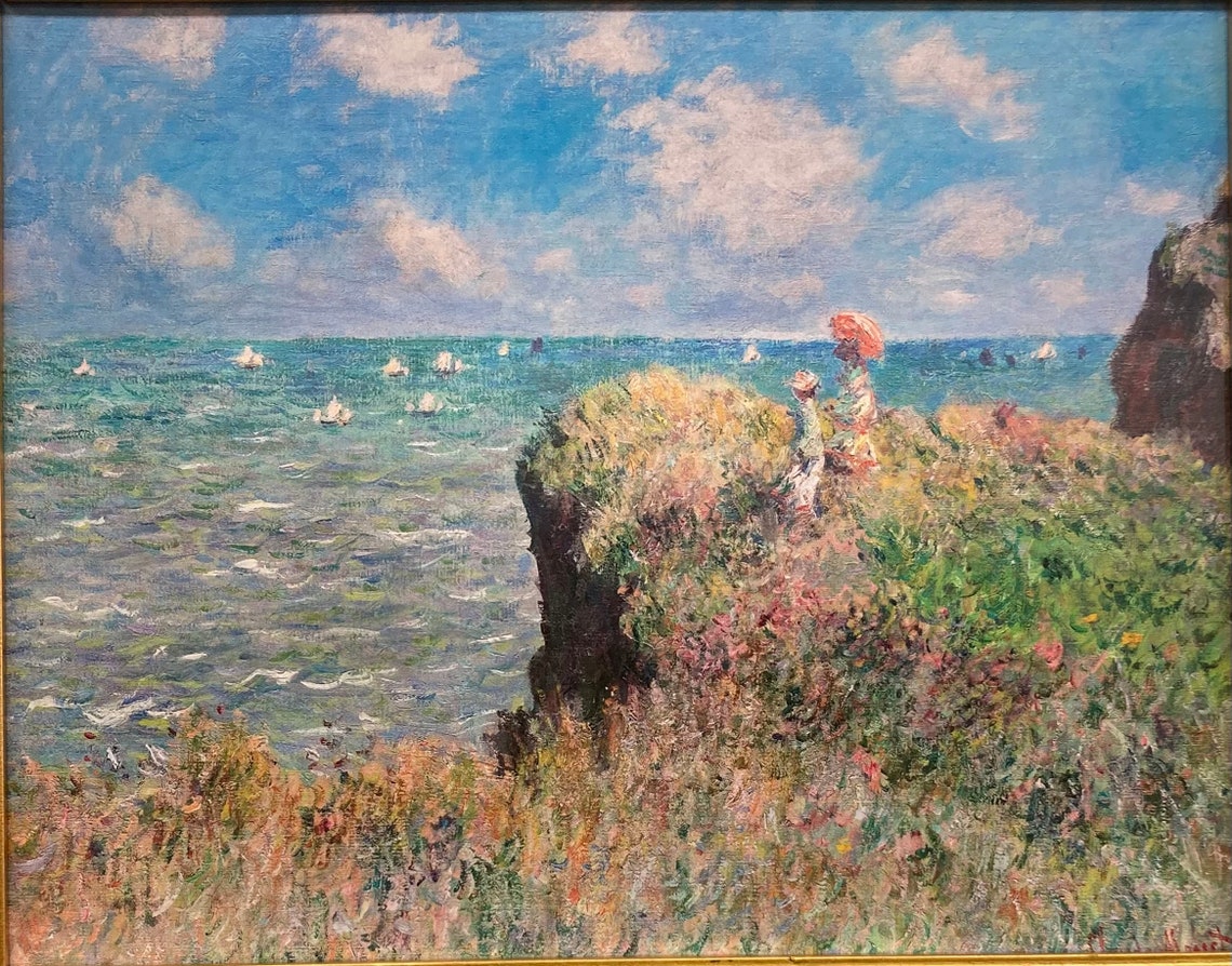 Claude Monet "cliff Walk at Pourville 1882" FRAMED Art Masters ...