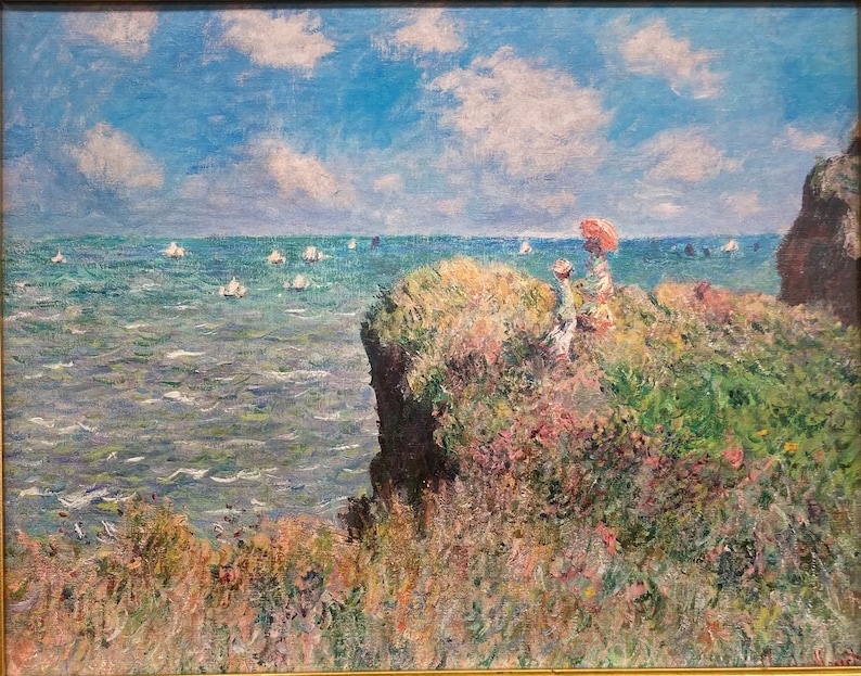 Claude Monet "cliff Walk at Pourville 1882" FRAMED Art Masters ...