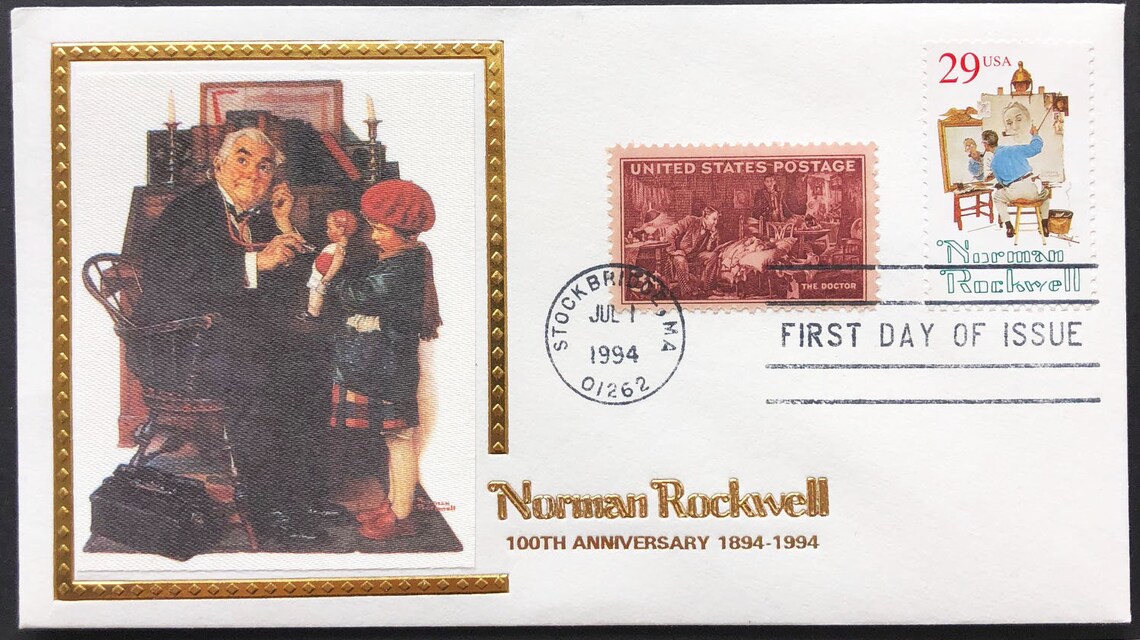 Norman Rockwell tribute to Babe Ruth First Day - Etsy