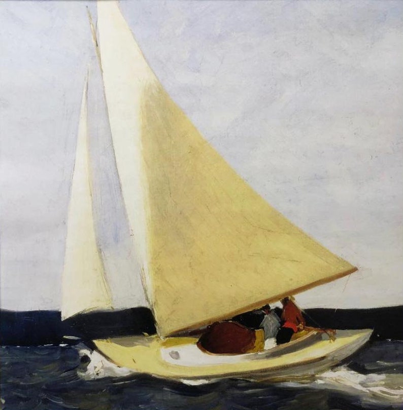 Edward Hopper "sailing" (detail) New CUSTOM FRAMED Art - Etsy