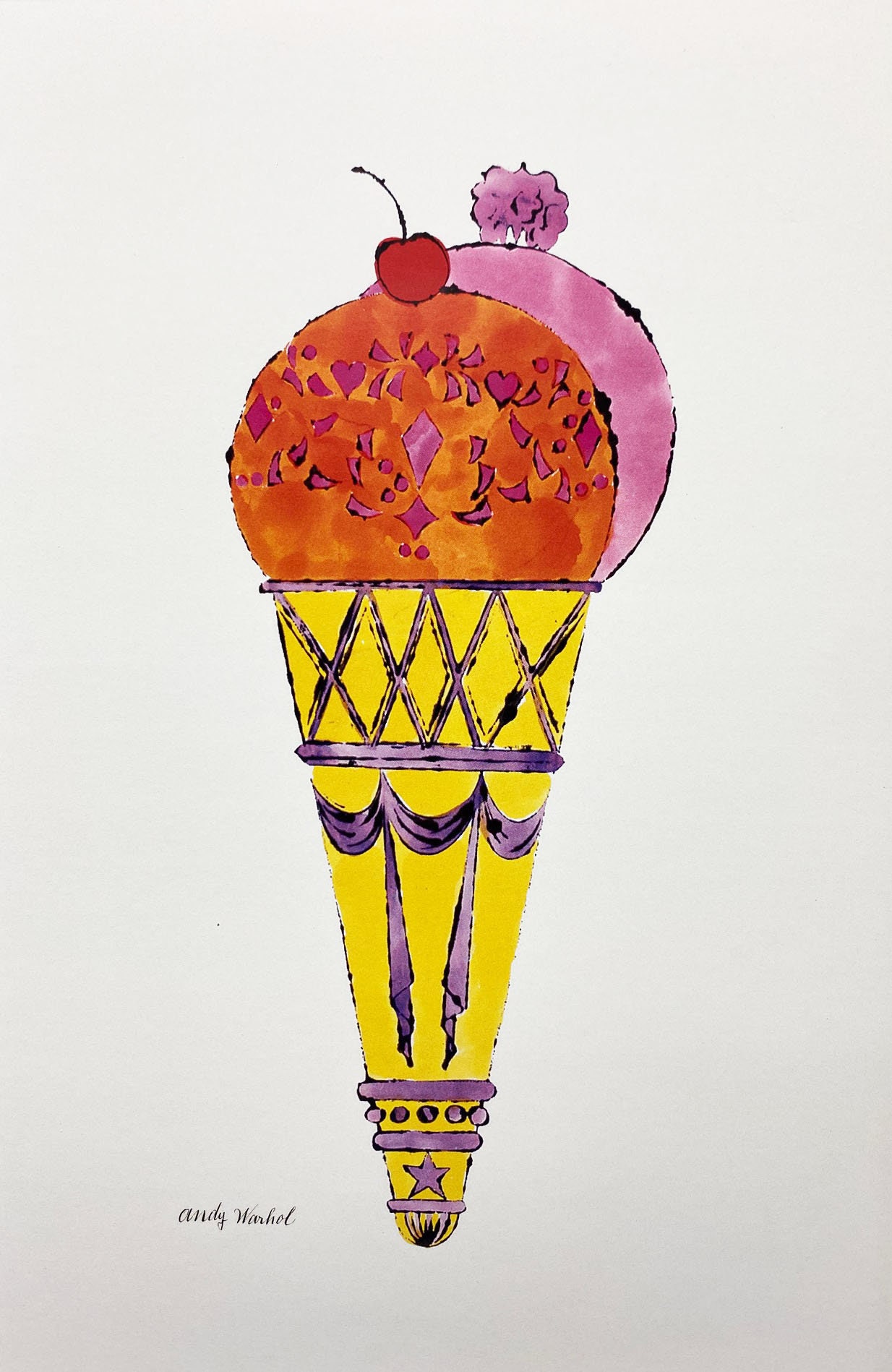 Andy Warhol "ice Cream Dessert '59" CUSTOM FRAMED Pop Art - Etsy