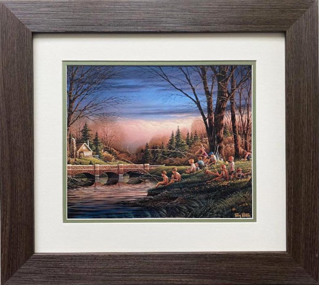 Terry Redlin "spring Fishing" CUSTOM FRAMED Rural America Art Print - Etsy