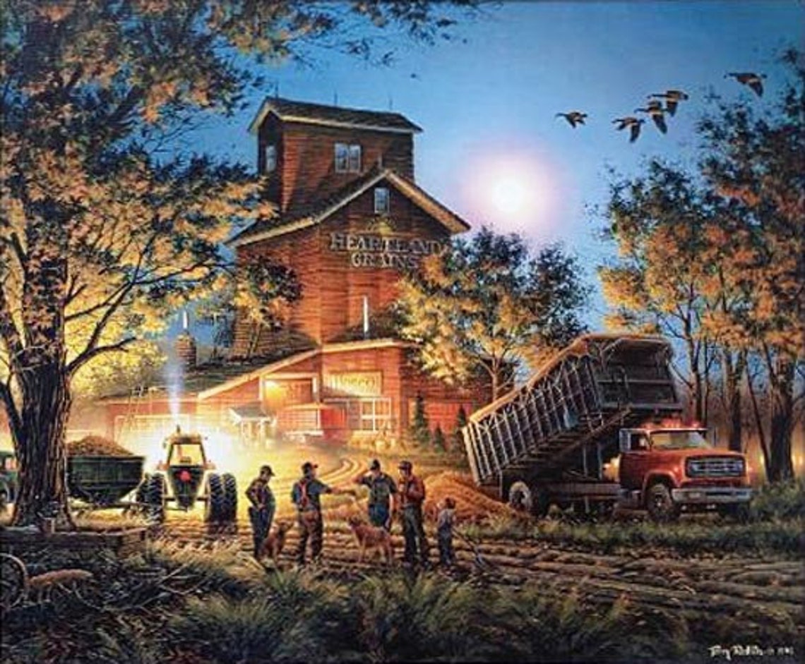 Terry Redlin bountiful Harvest CUSTOM FRAMED Art - Etsy