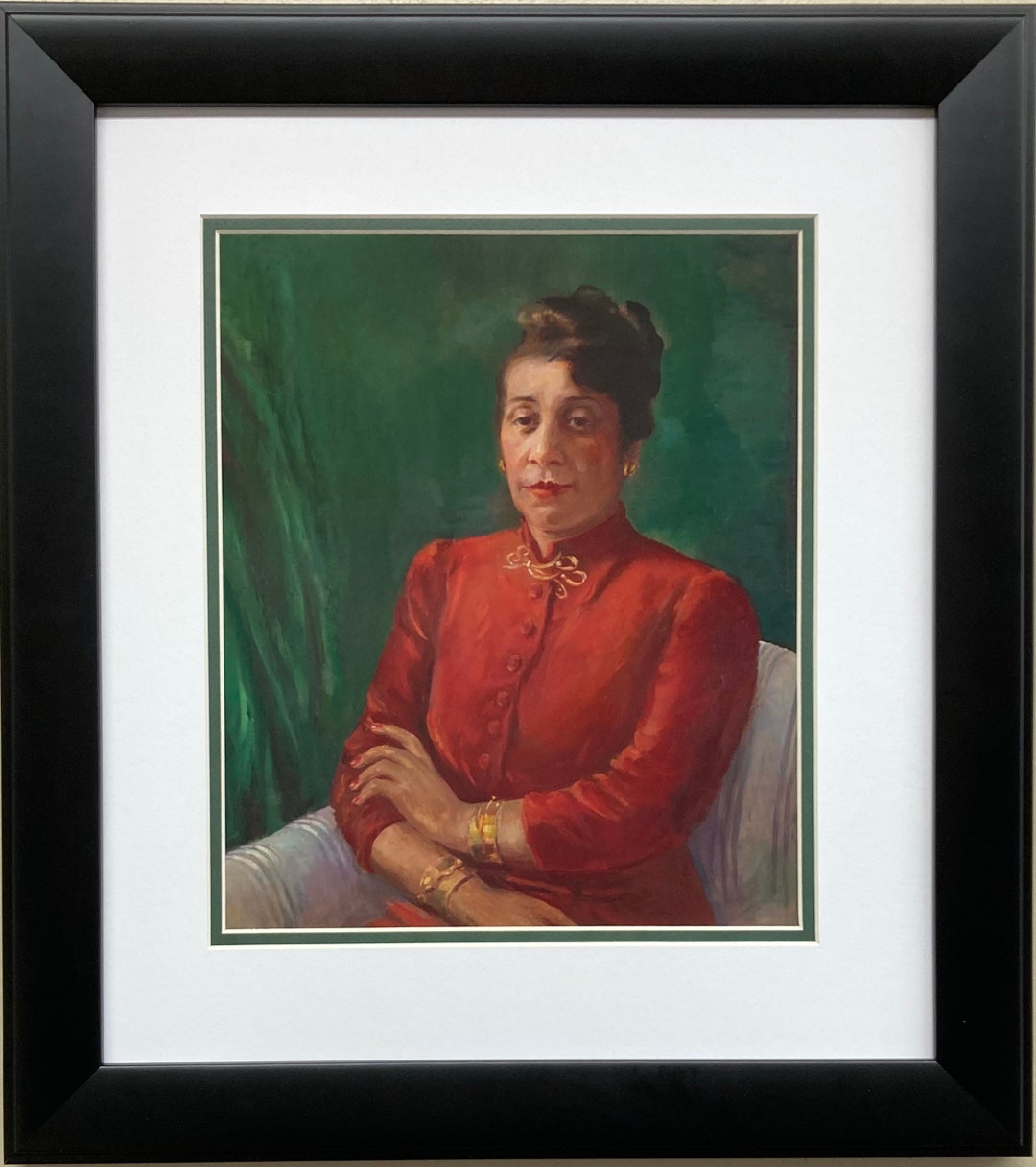 Laura Wheeler Waring "portrait of Alma Thomas 1947" CUSTOM FRAMED Black ...