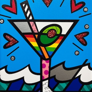 Romero Britto "celebration" NEW Custom Framed Pop Art - Etsy